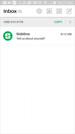 Sending a message – Sideline Support