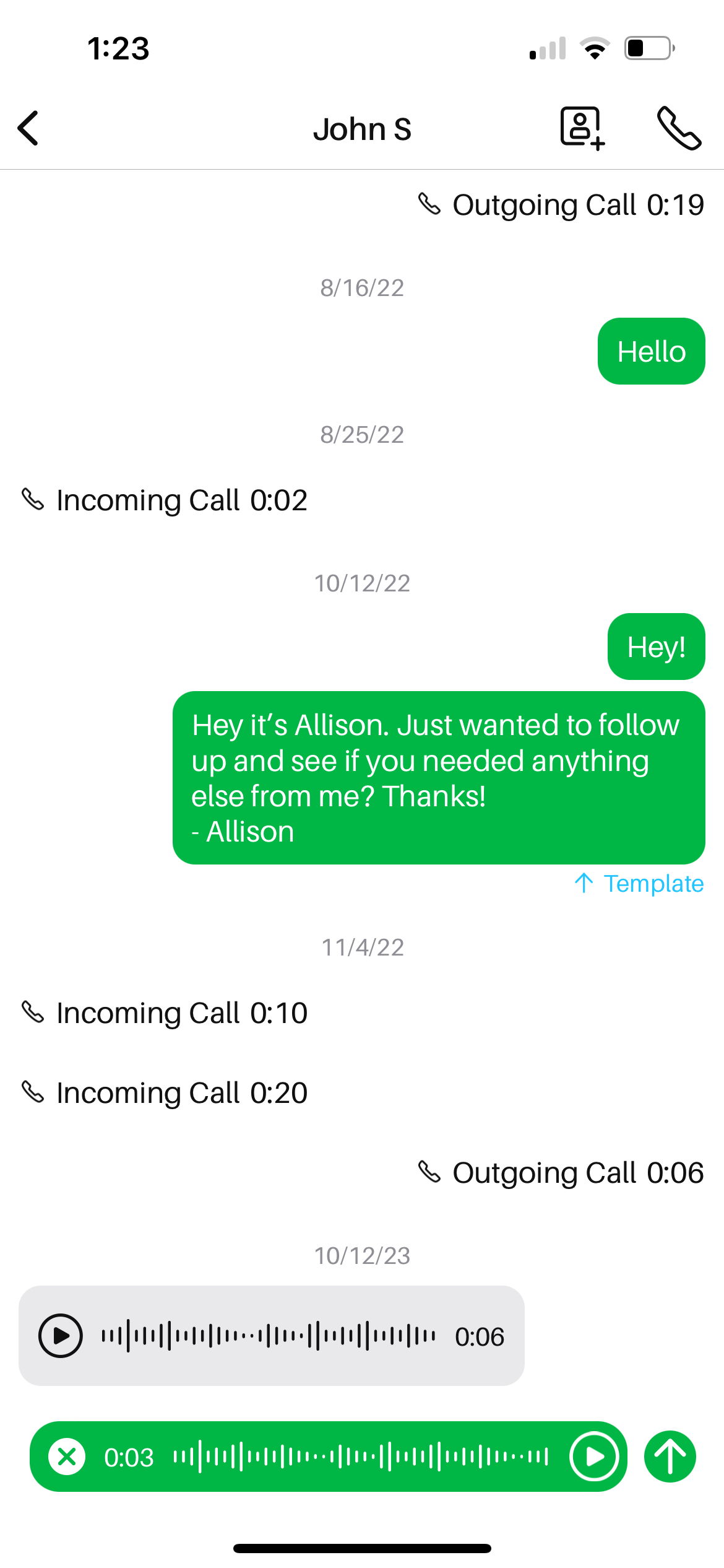How to send and receive audio messages – Sideline Support