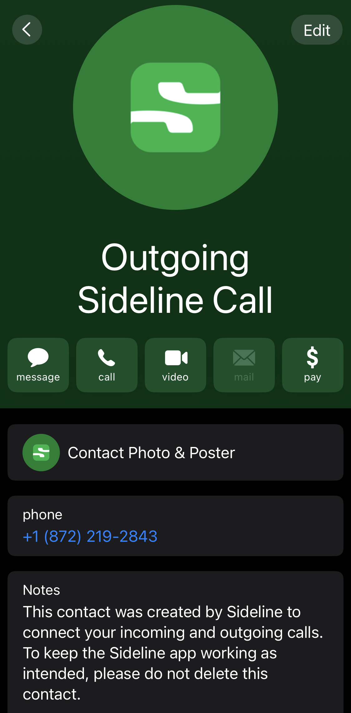 "To keep your device number private, you must call back using the ...